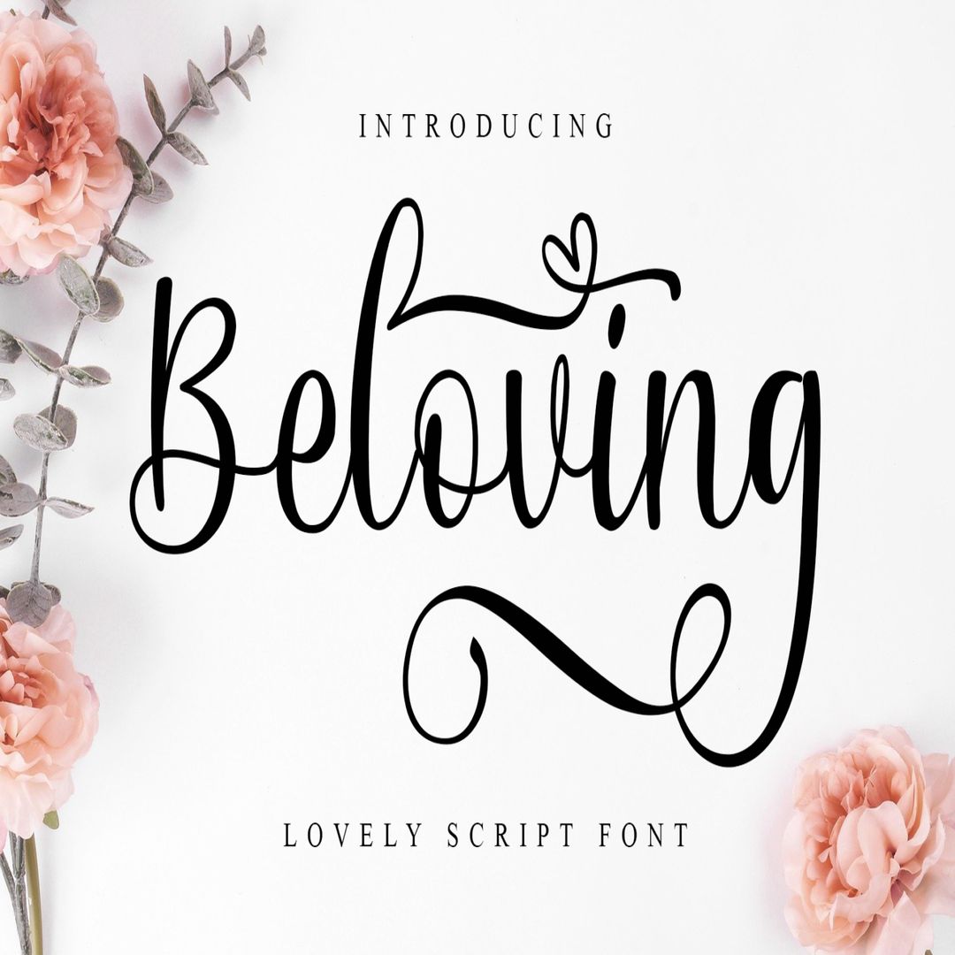 Beloving Lovely Script Trending Fonts - Digital Font | Inspire Uplift
