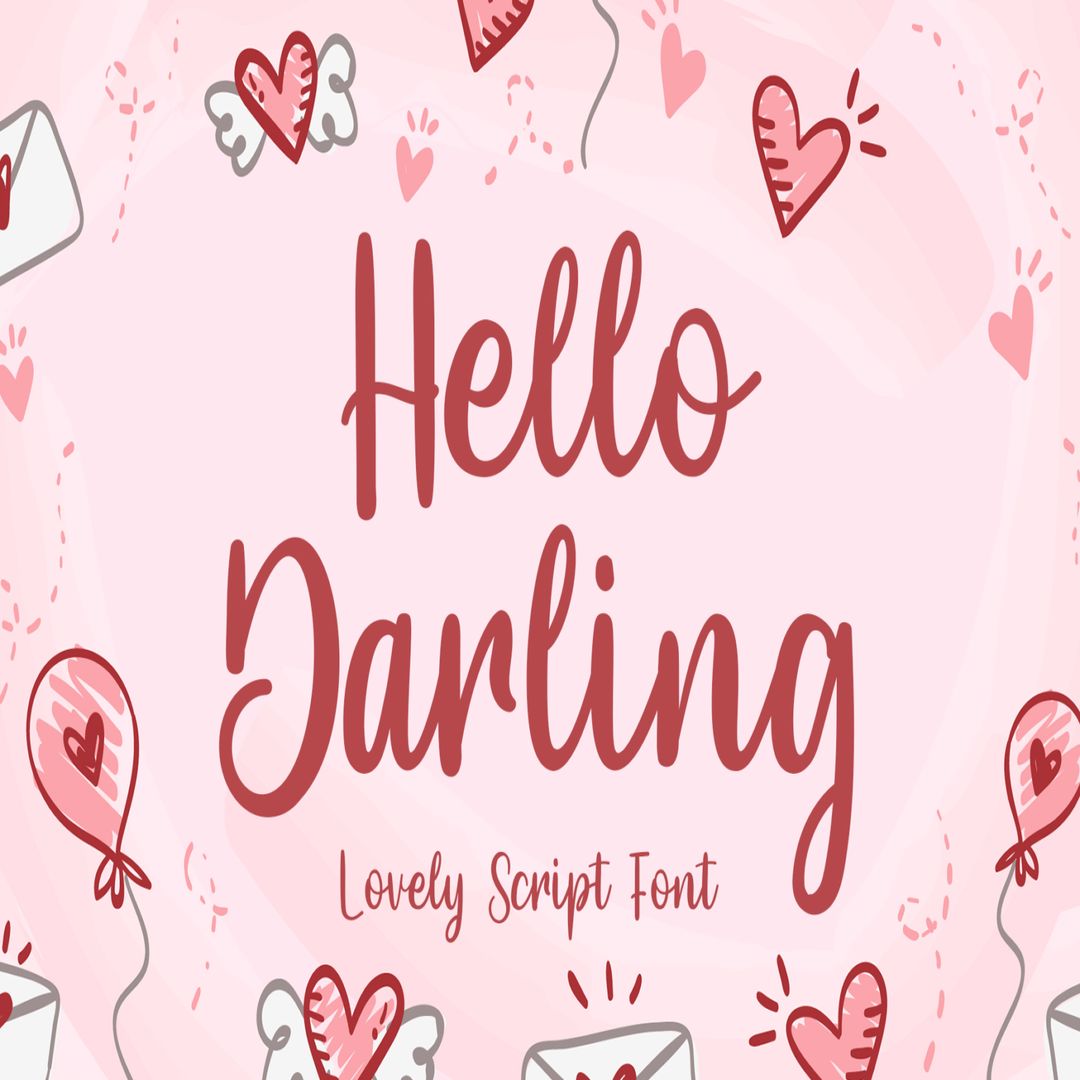 Hello Darling Lovely Script Trending Fonts - Digital Font | Inspire Uplift