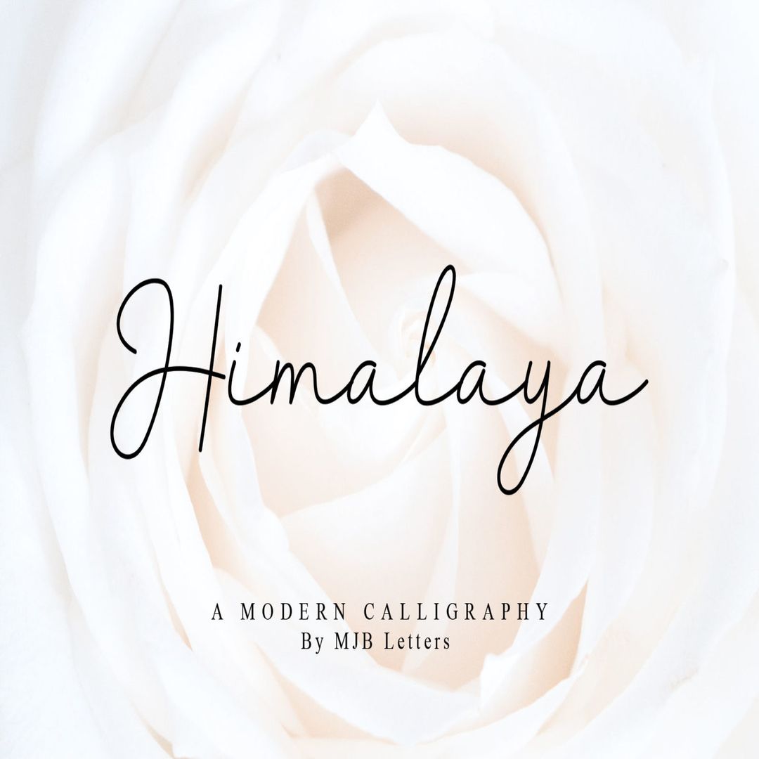 Himalaya Modern Calligraphy Trending Fonts - Digital Font - Inspire Uplift