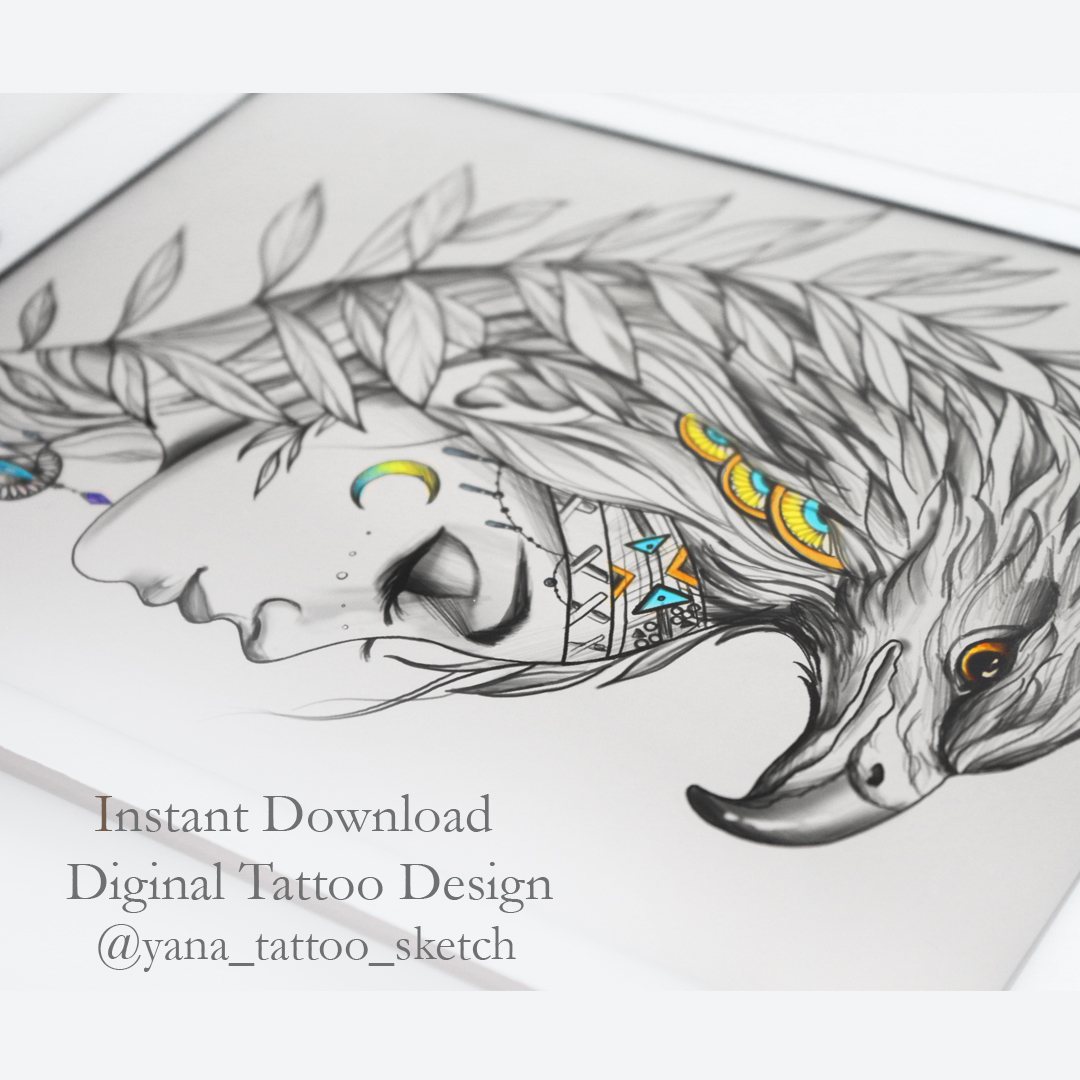 Native American Girl Tattoo Design Native American Woman Tat | Inspire ...