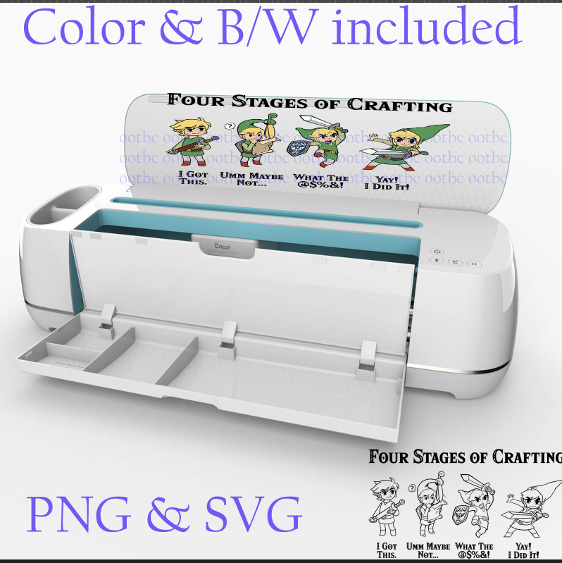 4 Stages of Crafting Eveloution of Link- Cricut- SVG PNG | Inspire Uplift