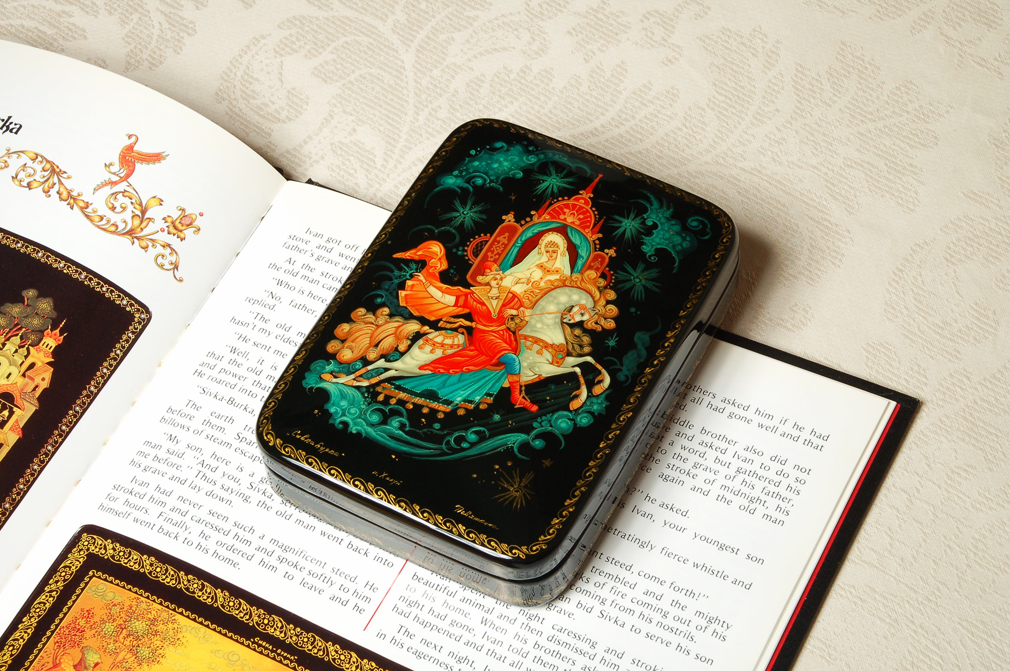 Fairy tale lacquer box Sivka-Burka hand-painted decorative a | Inspire ...