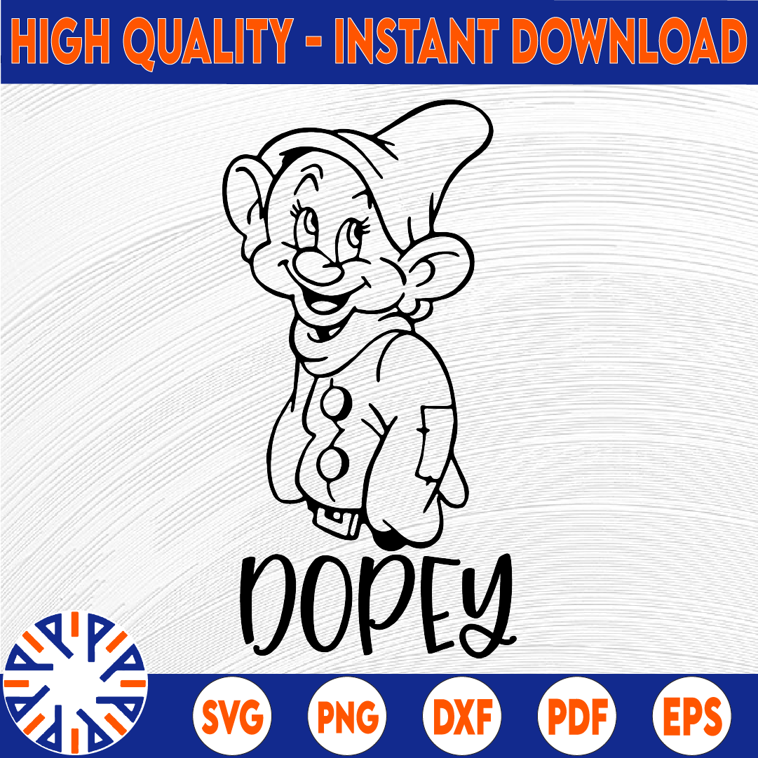 Dwarf Dopey svg, png, dxf, Star wars svg, Cartoon svg, Disne - Inspire ...