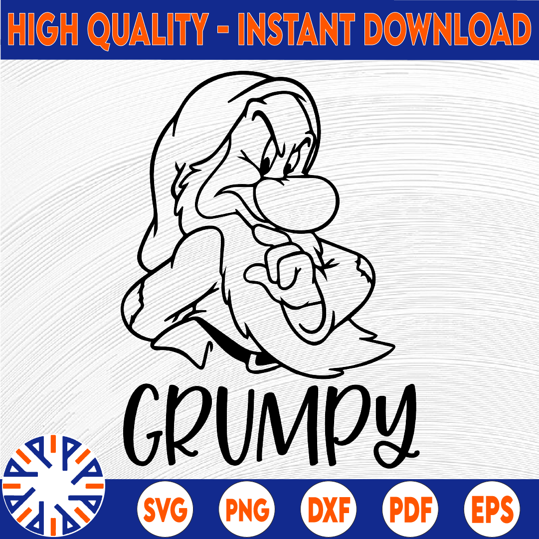 Dwarf Grumpy svg, png, dxf, Star wars svg, Cartoon svg, Disn - Inspire ...