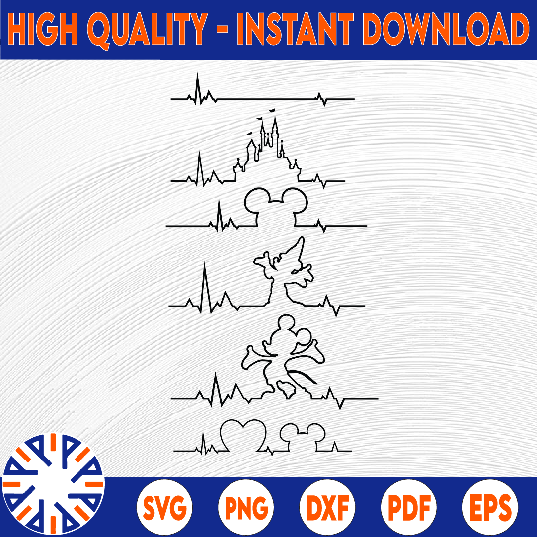Mickey Mouse heartbeat SVG, Disney Mickey Mouse heartbeat cr - Inspire ...