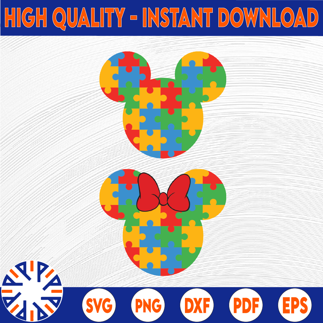 AUTISM SVG, Mickey Mouse, Autism Puzzle, Autism Awareness, A | Inspire ...