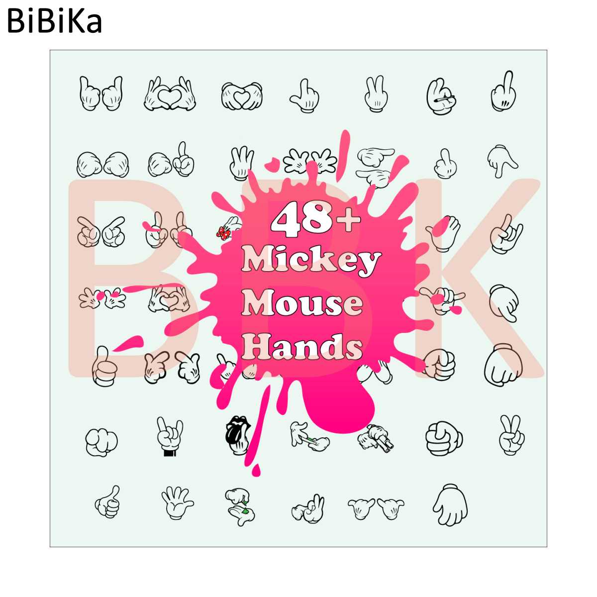 Mickey Mouse Hands Bundle Disneyland SVG Cricut Digital File - Inspire ...
