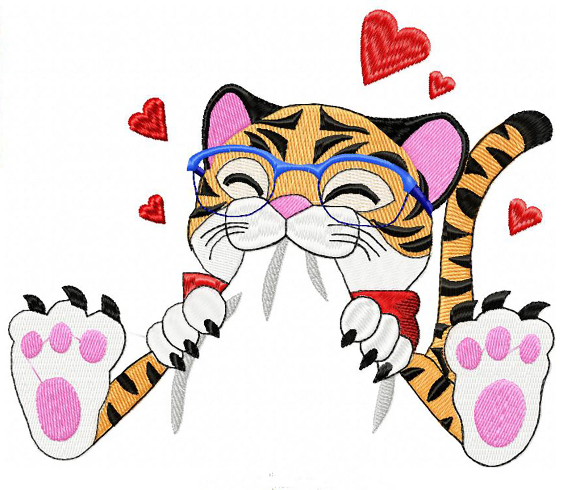 Tiger, tiger cub, Large cat machine embroidery design, Cute | Inspire ...