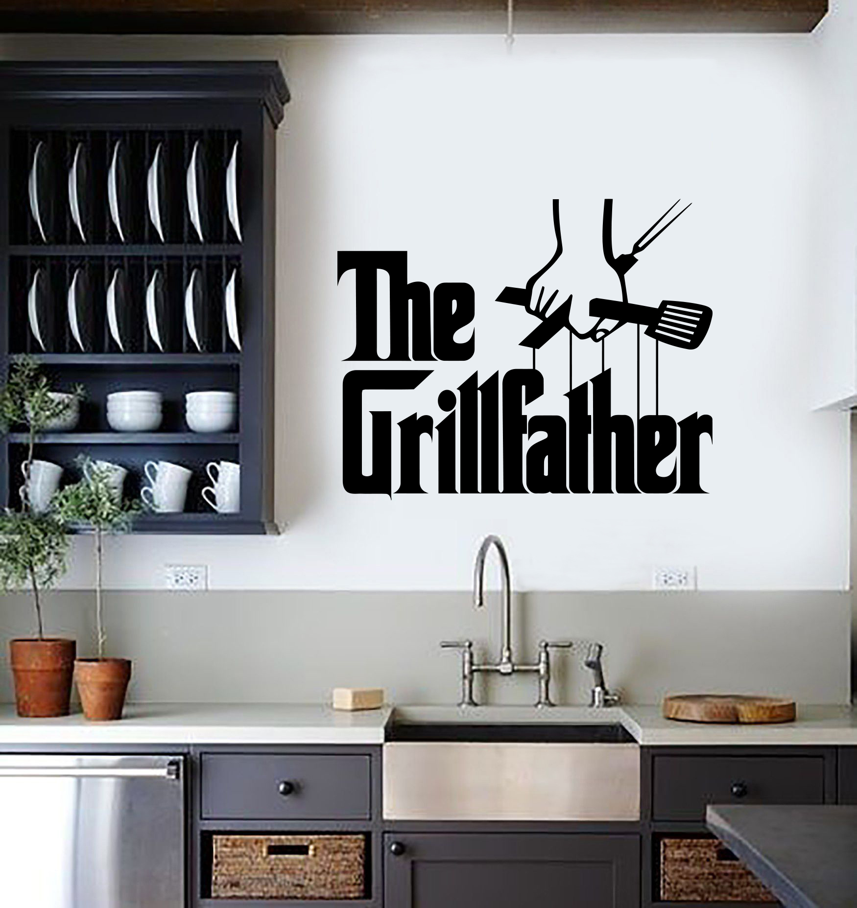 The Grill Father Sticker, Barbeque, BBQ, Wall Sticker Vinyl | Inspire ...
