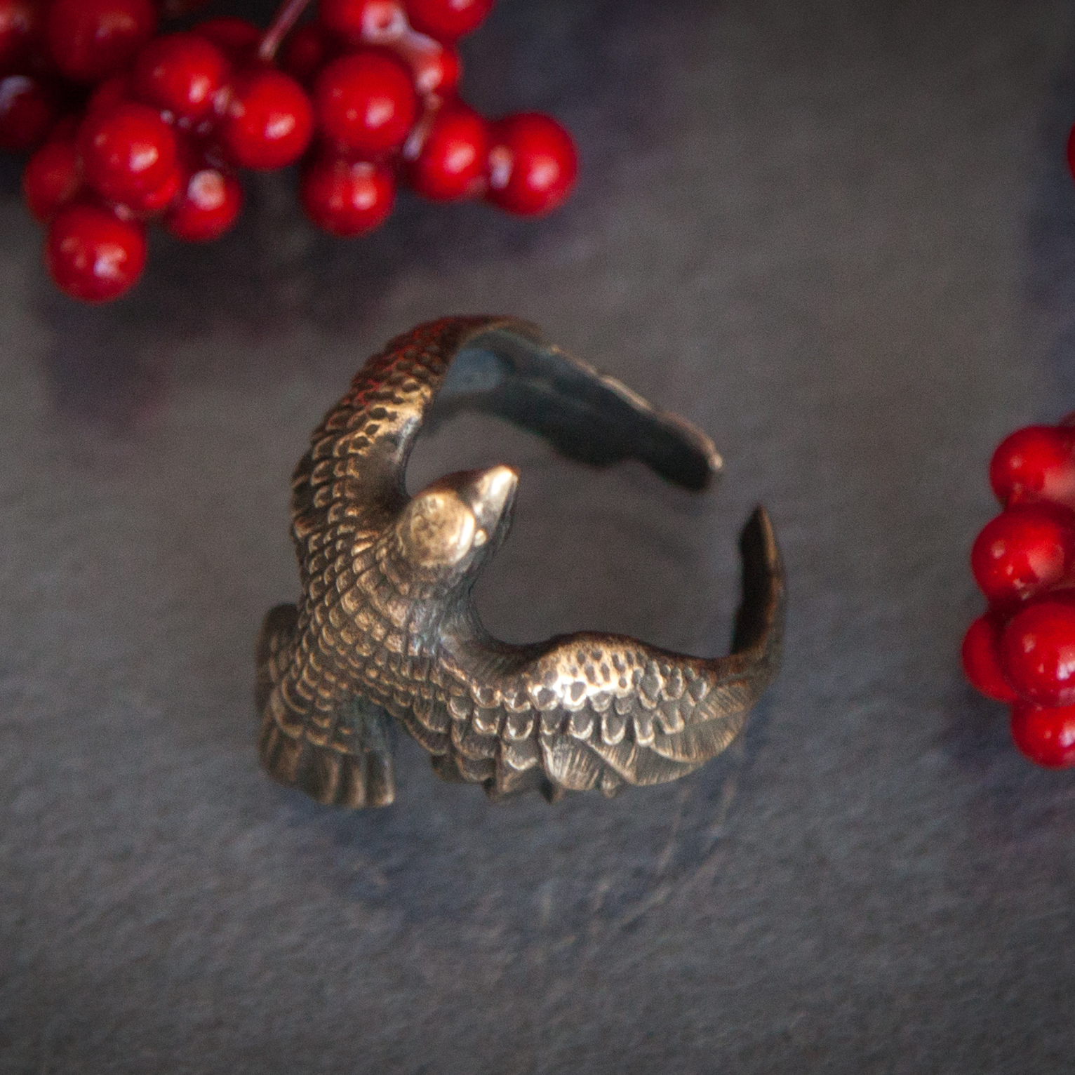 Falcon ring. Bird ring. Odin jewelry. hawk ring. Man jewelry | Inspire ...