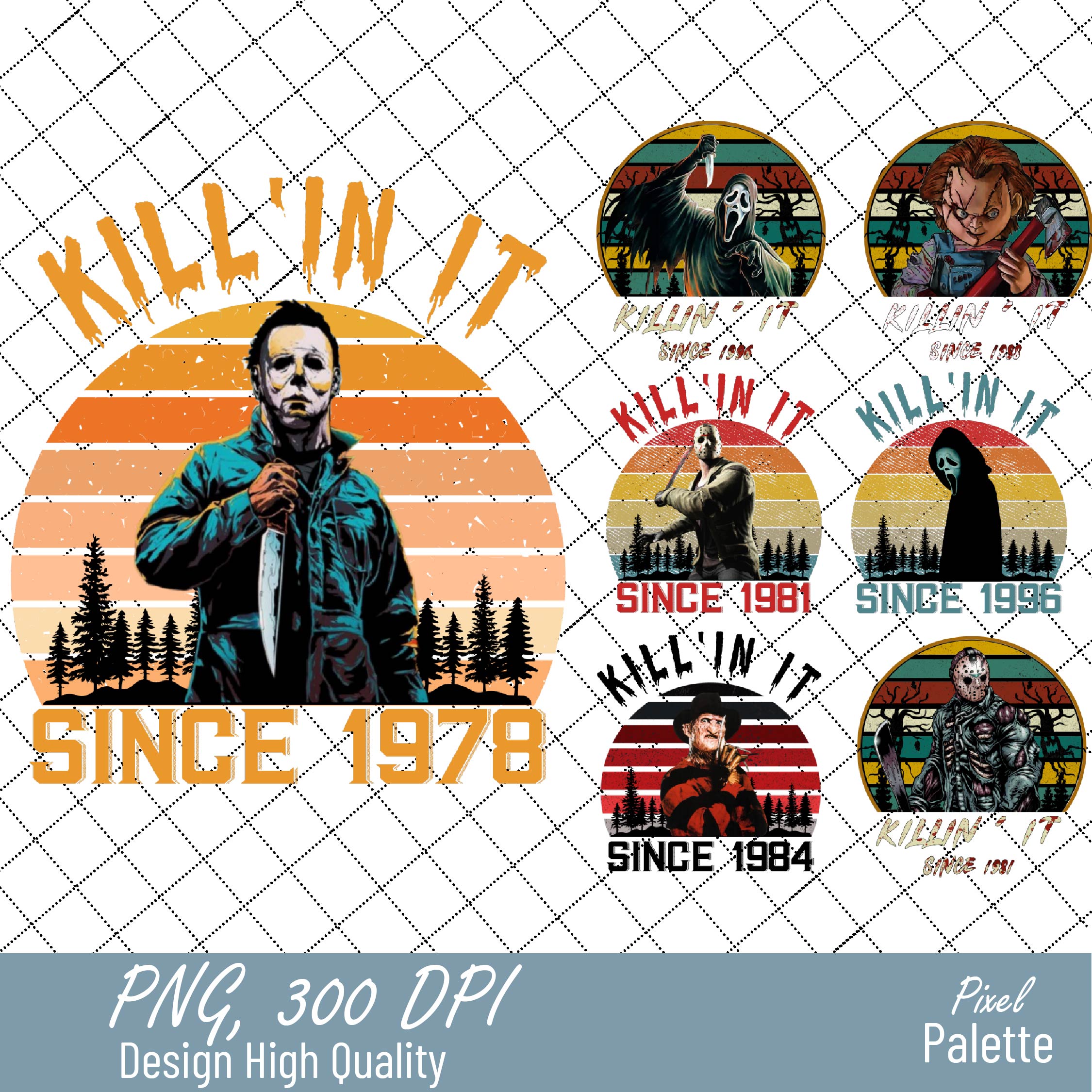 Killin It Since 19 Halloween Slasher Png, Horror Characters | Inspire ...