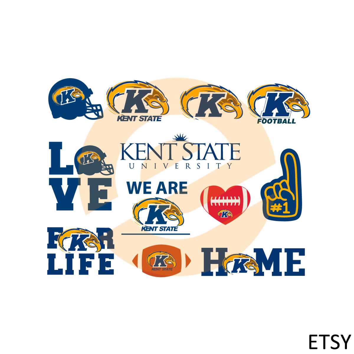 Kent State Golden Flashes Bundle SVG Graphic Designs Files | Inspire Uplift