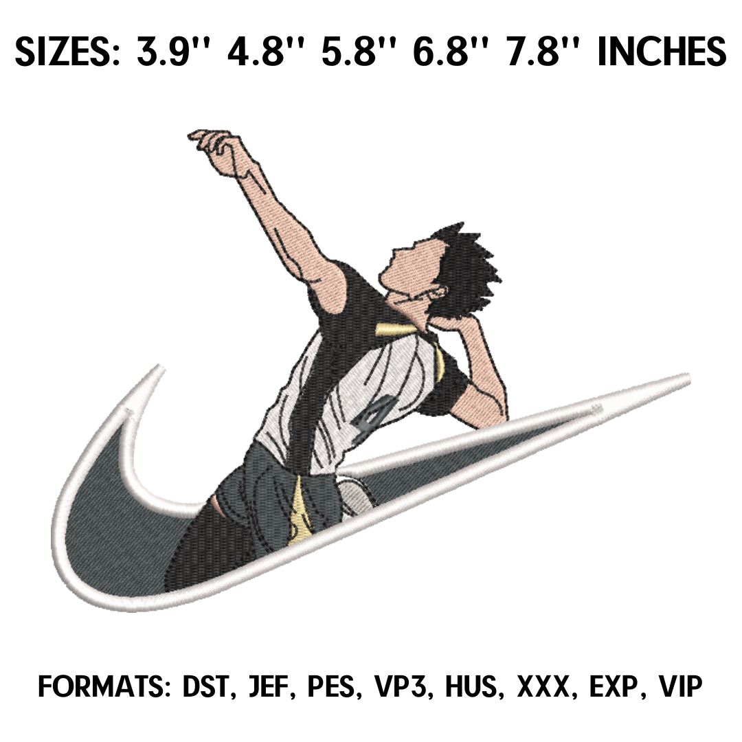 Nike Bokuto Kotaro Embroidery design file pes. Haikyu Anime | Inspire ...