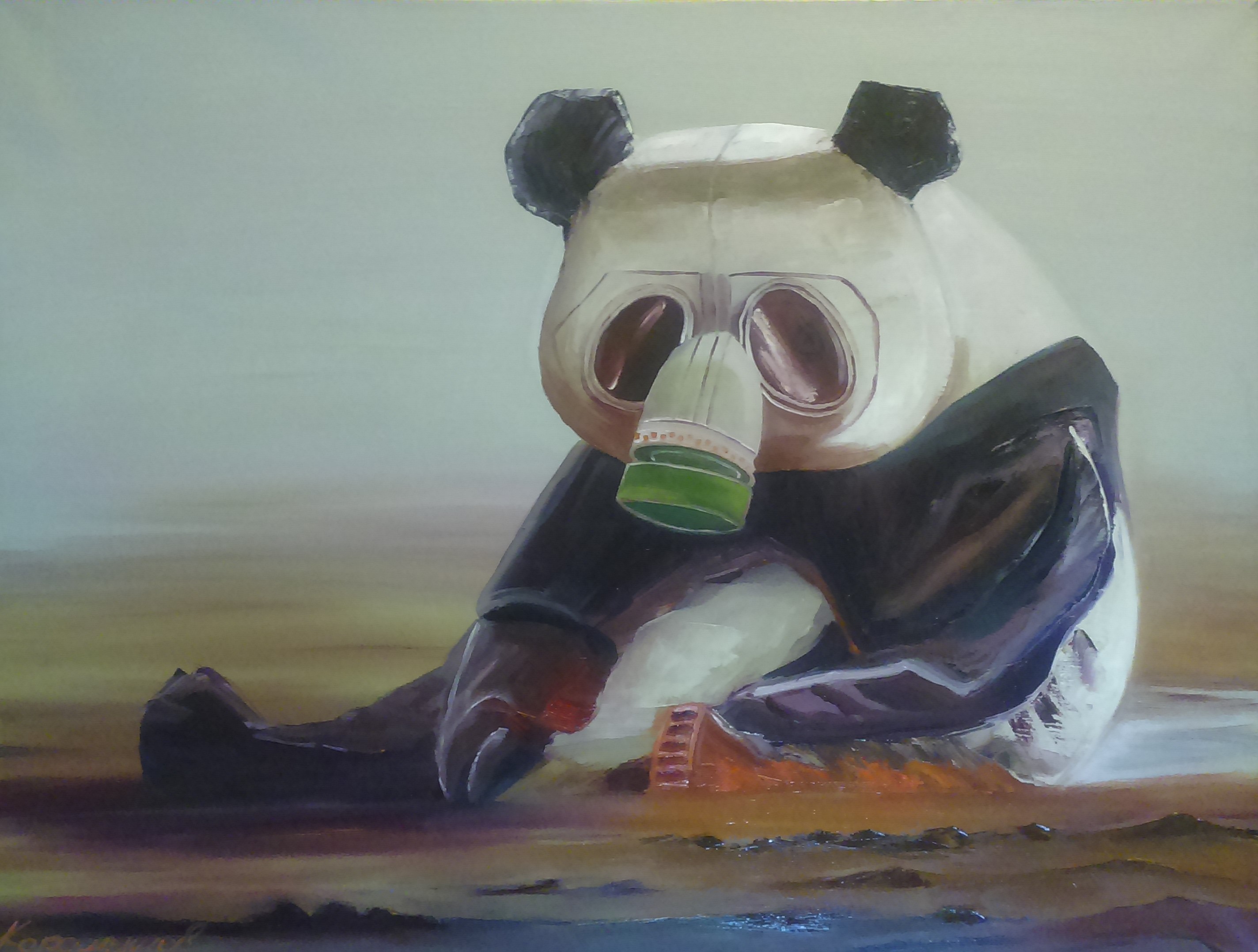 Oil Painting Panda Artwork 23*31inch Painting Surrealism Ani | Inspire ...