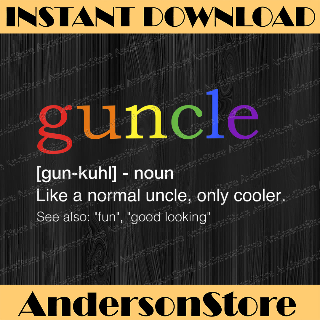 Mens Guncle In Rainbow Flag Colors For Gay Uncle LGBT Month | Inspire ...