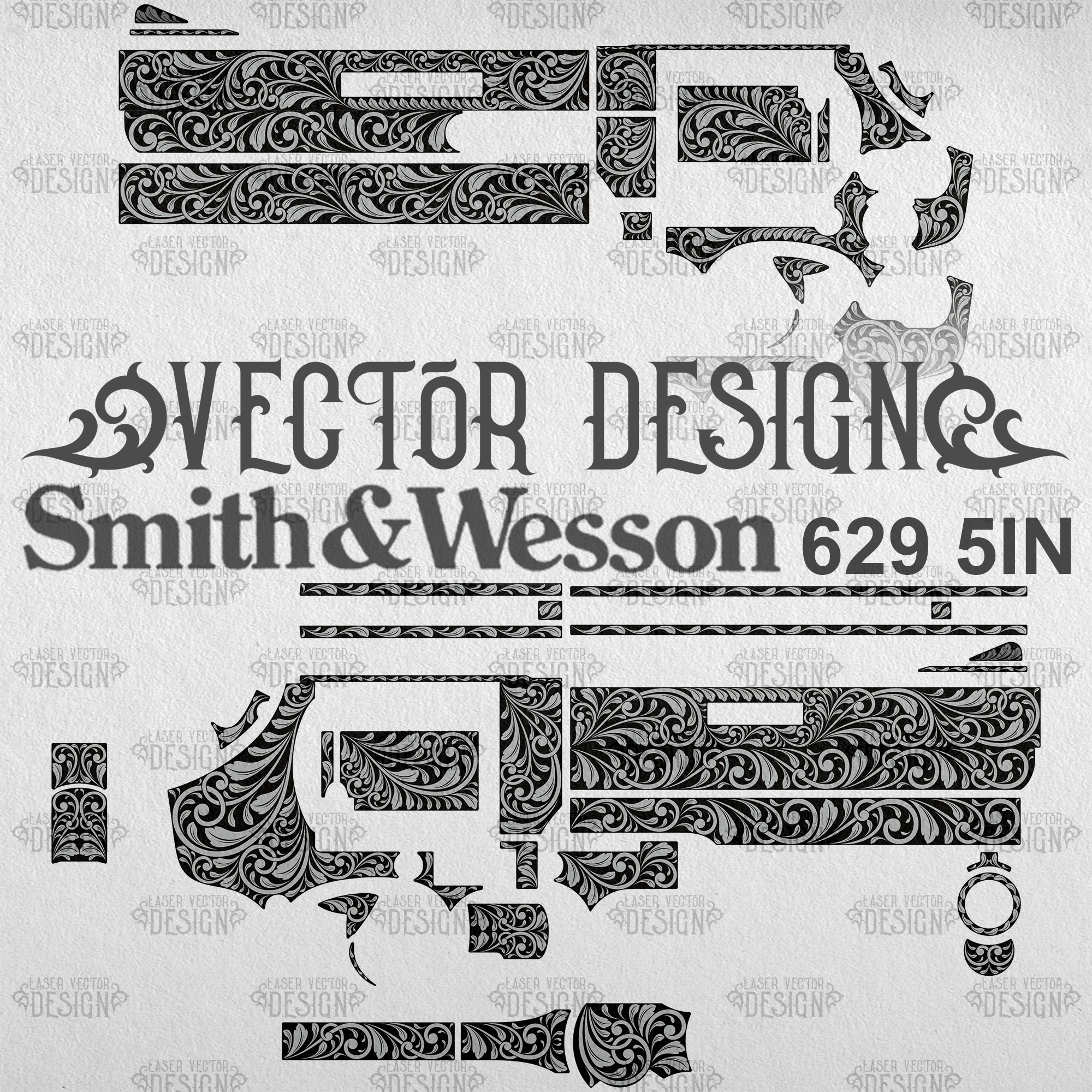 VECTOR DESIGN Smith & Wesson 629 5IN Scrollwork | Inspire Uplift