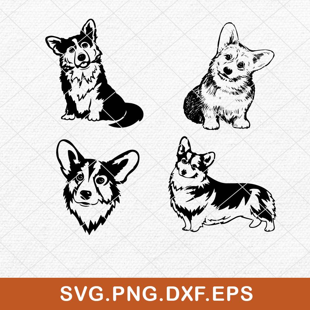 Corgi Svg, Cute Dog Corigi Svg, Corigi Face Svg, Dog Svg, Pn | Inspire ...