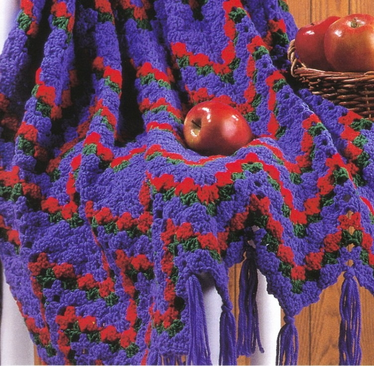 Chevron Shells Afghan Vintage Crochet Pattern 223 | Inspire Uplift