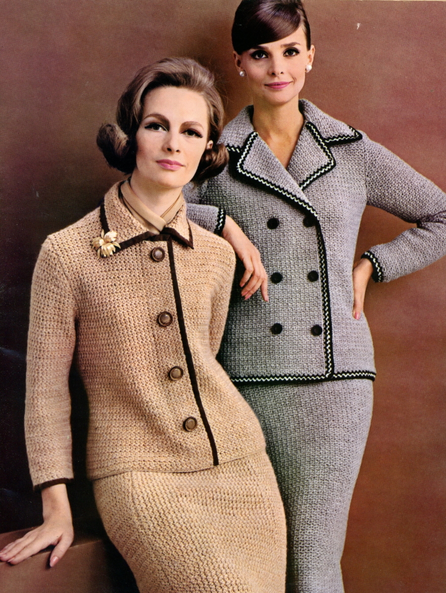 Vintage Crochet Pattern 214 SET Princessa Suit & Double Brea | Inspire ...