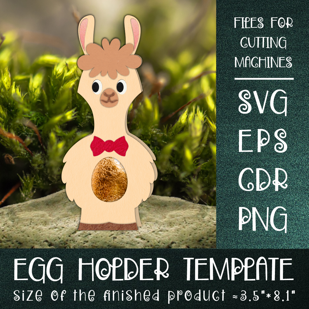 Llama Easter Egg Holder Template SVG | Inspire Uplift
