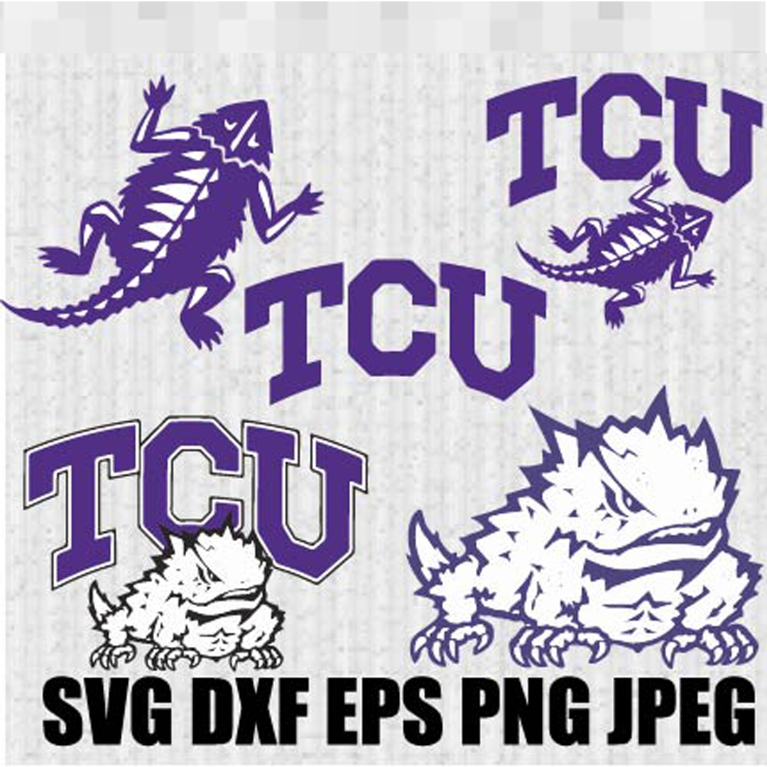 TCU Horned Frogs SVG PNG JPEG DXF Digital Cut Vector Files | Inspire Uplift