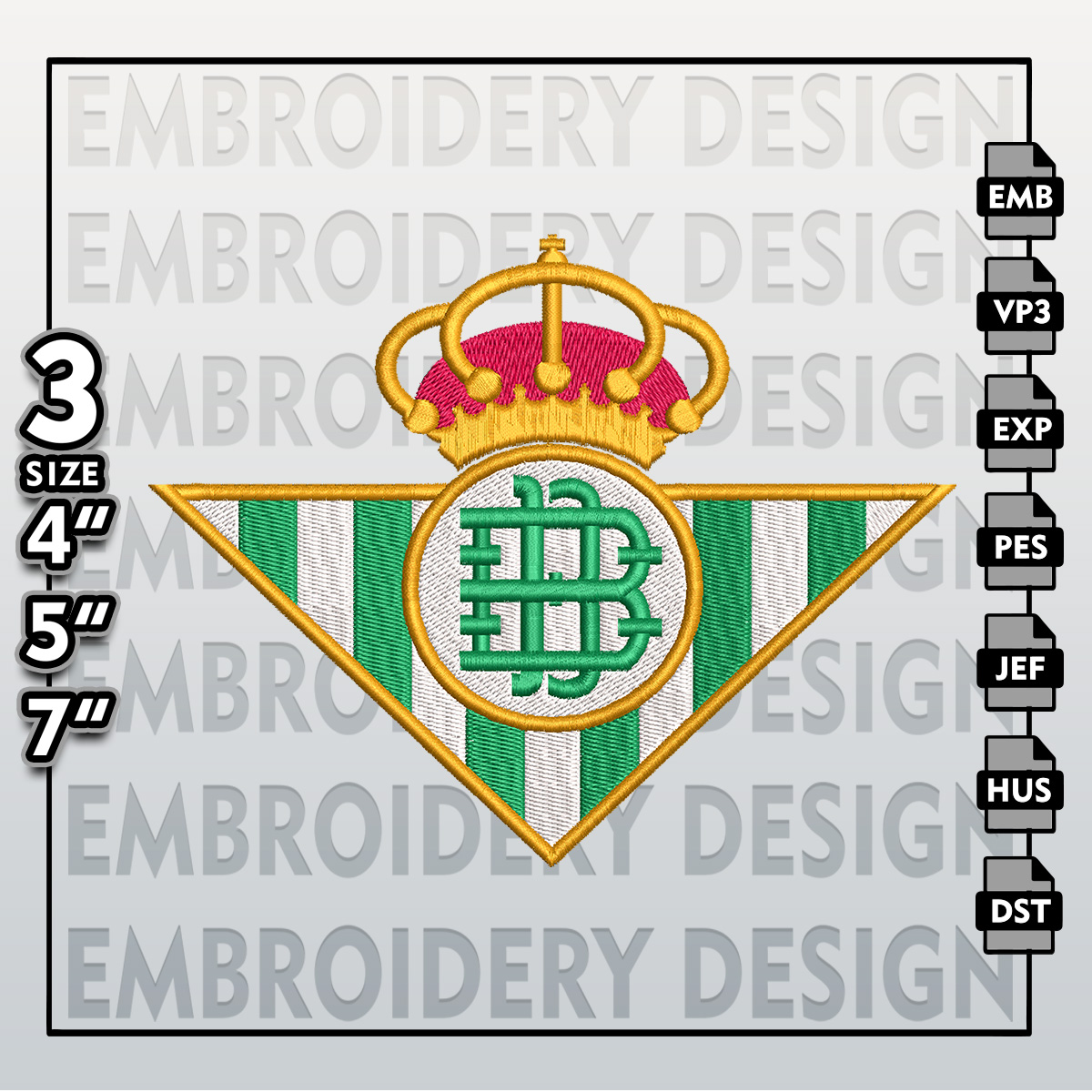 Real Betis Balompie Embroidery Designs, RBB Betis logo Embro - Inspire ...