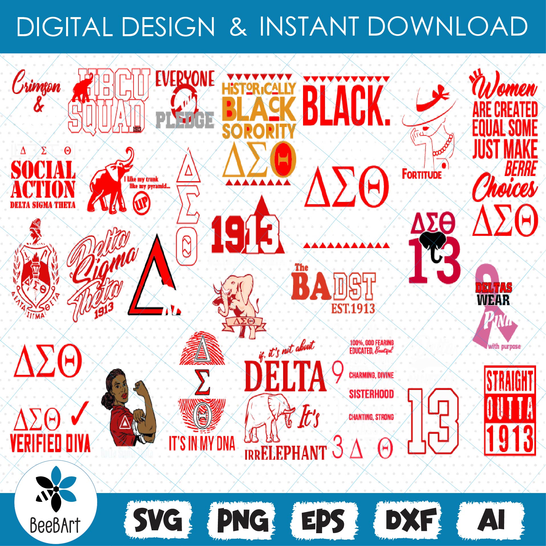 Delta Sigma Theta Sorority Svg Bundle, Funny Svg, Cricut Svg | Inspire ...