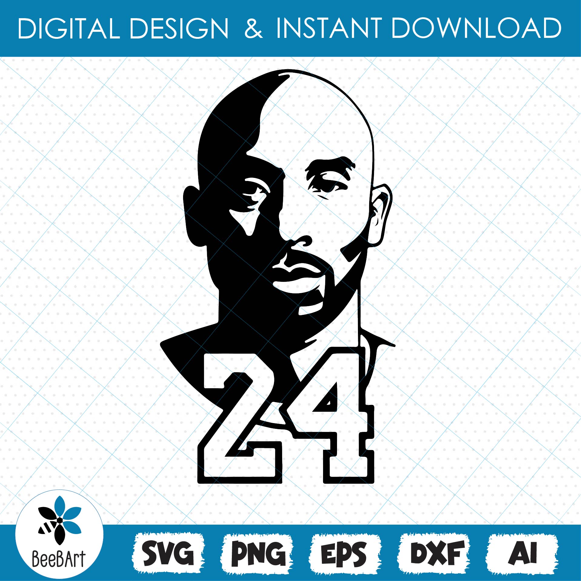 Kobe Bryant SVG Cutting Files, Mamba Digital Clip Art, NBA S | Inspire ...