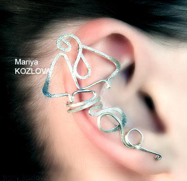 No Piercing Silver Dragon Cartilage Ear Cuff No Piercing - Inspire Uplift