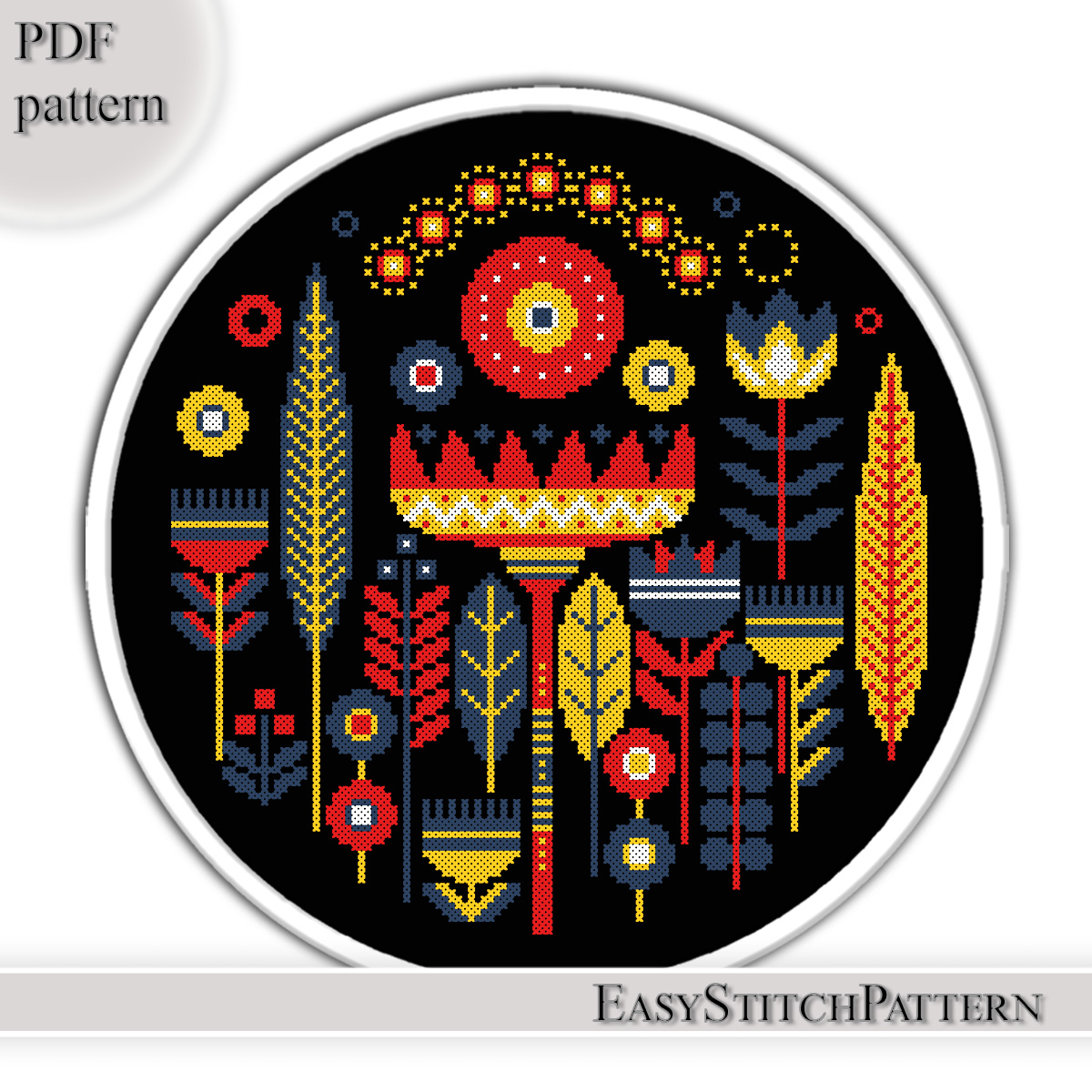 Scandinavian cross stitch pattern. Folk cross stitch pattern | Inspire ...