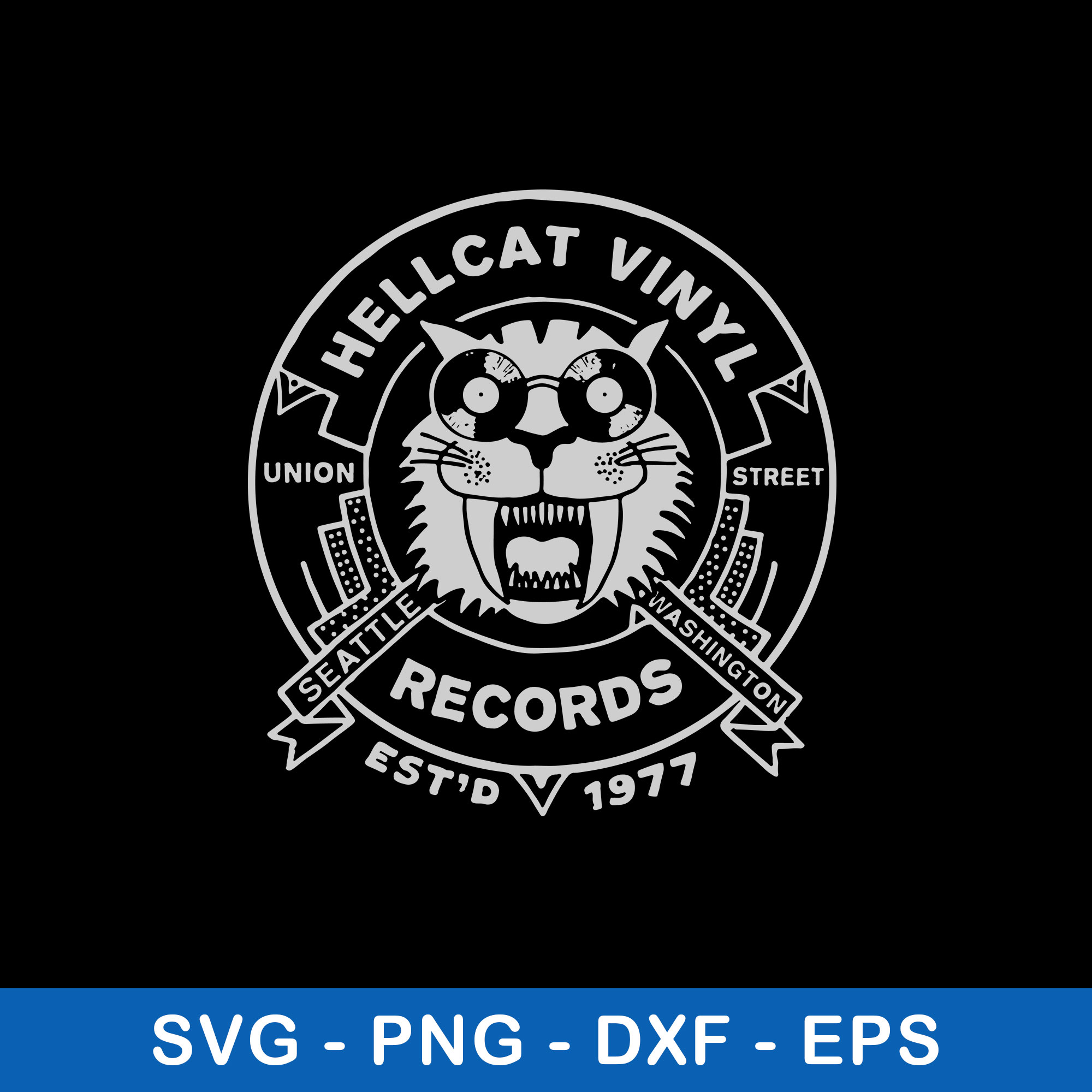 Hellcat Vinyl Records Svg, Png Dxf Eps File | Inspire Uplift