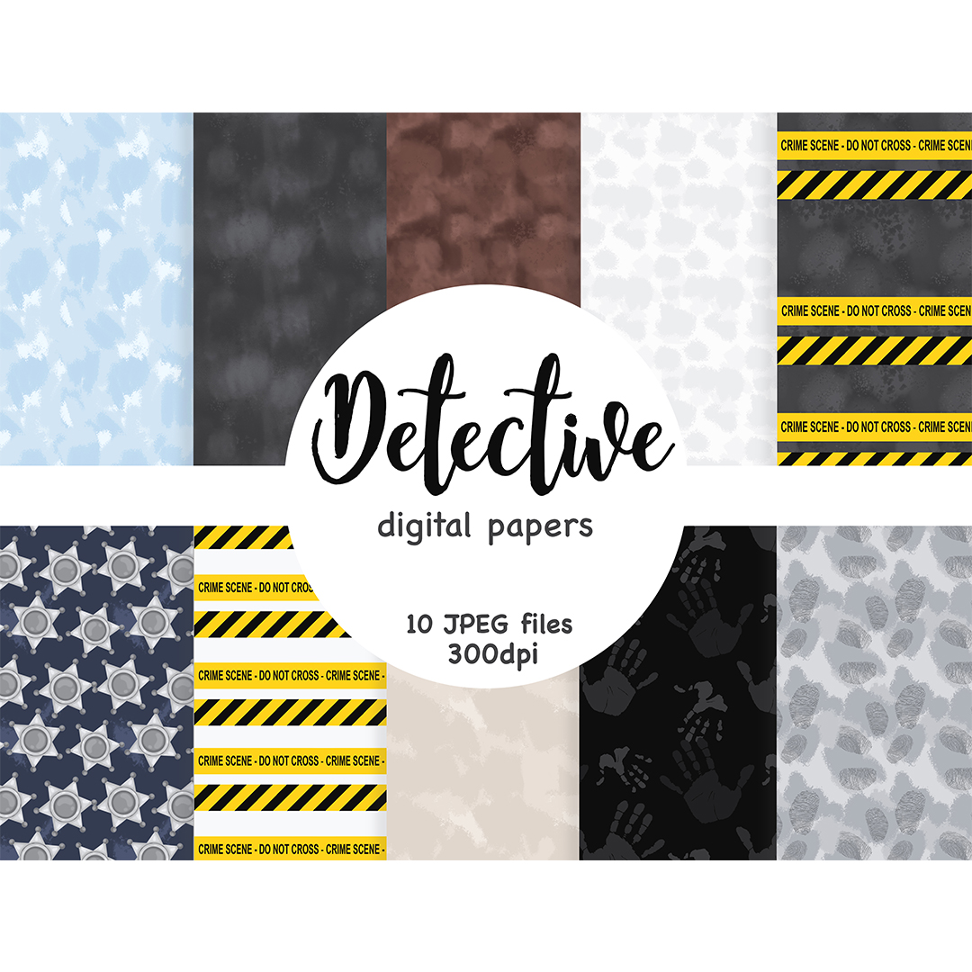 Detective Digital Paper | Investigation Pattern - Inspire Uplift