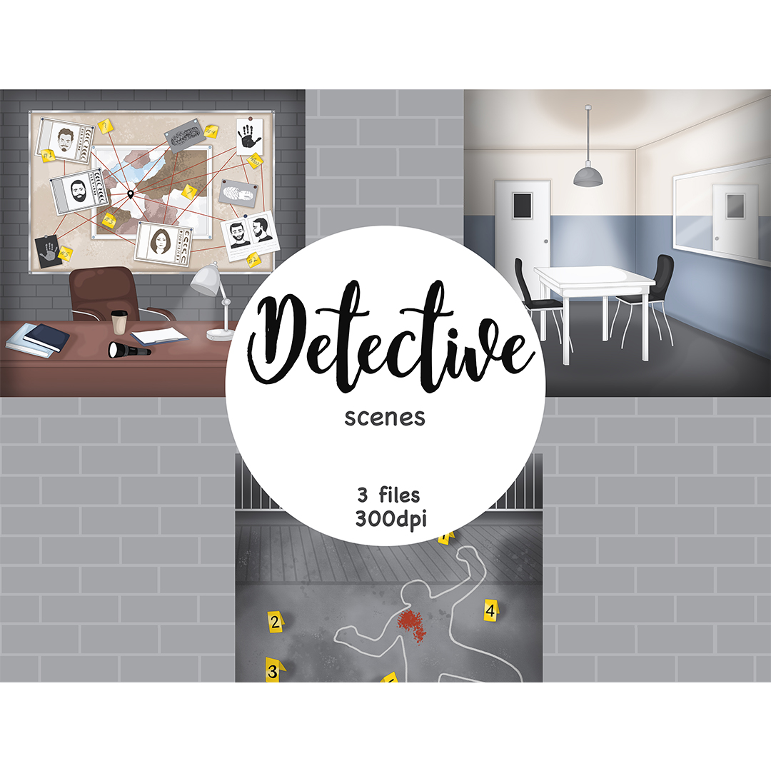 Detective Clipart | Police Office Interior - Inspire Uplift
