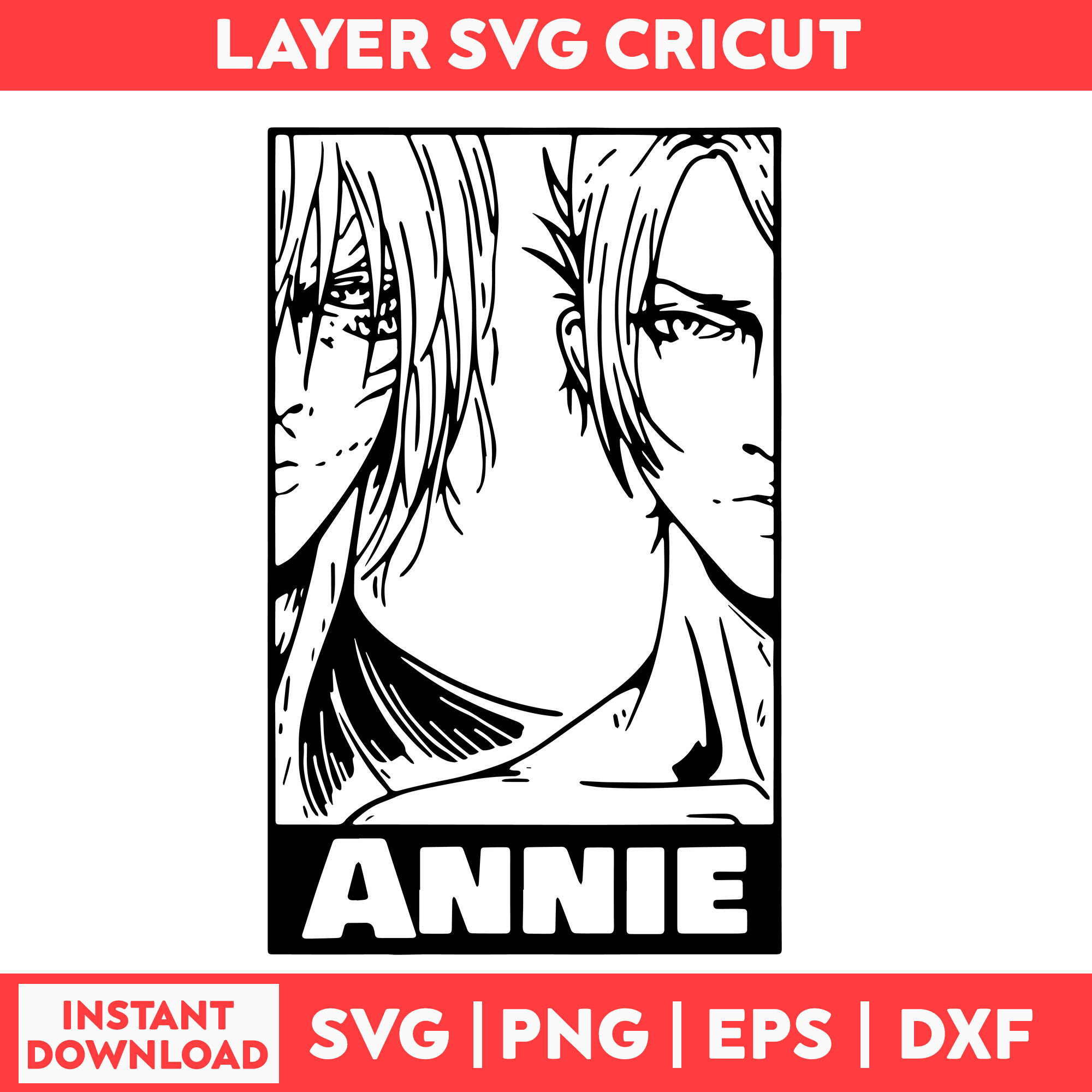 Annie Anime svg, cartoon svg, anime cricut svg, anime silhou | Inspire ...