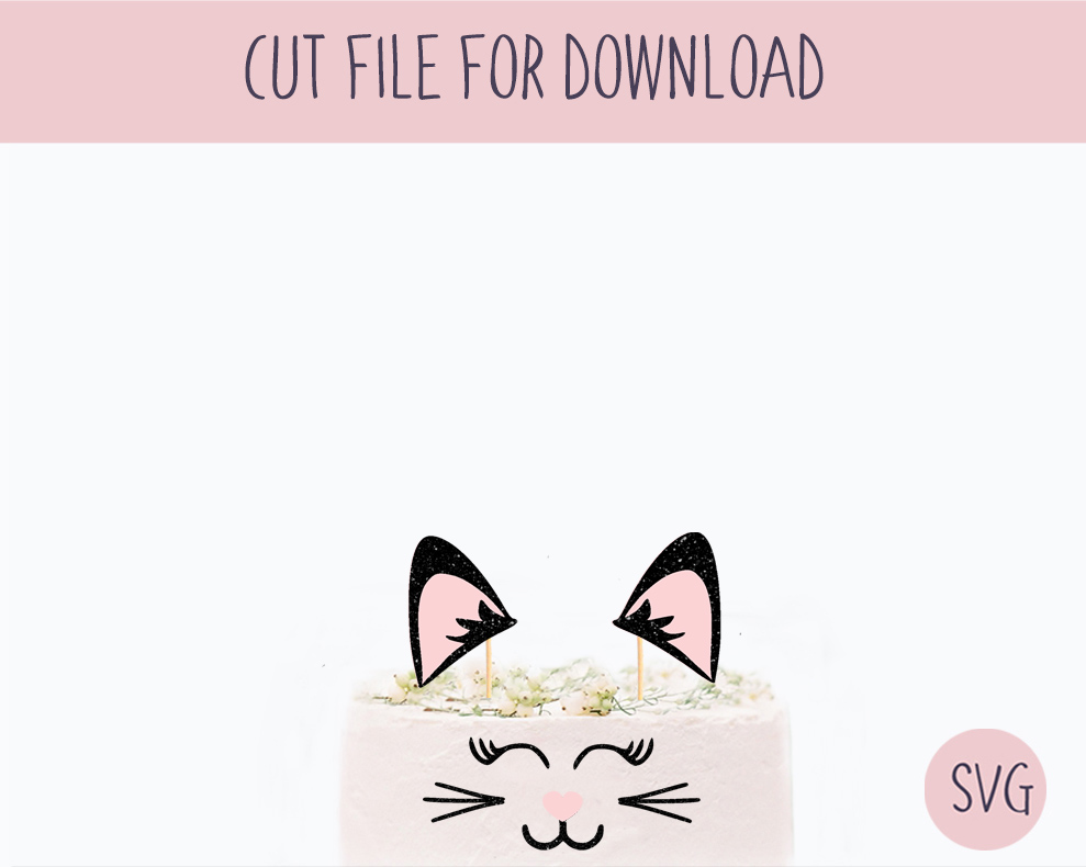 Cat Face CakeTopper, Svg, SVG Cut File, Digital Cut File for | Inspire ...