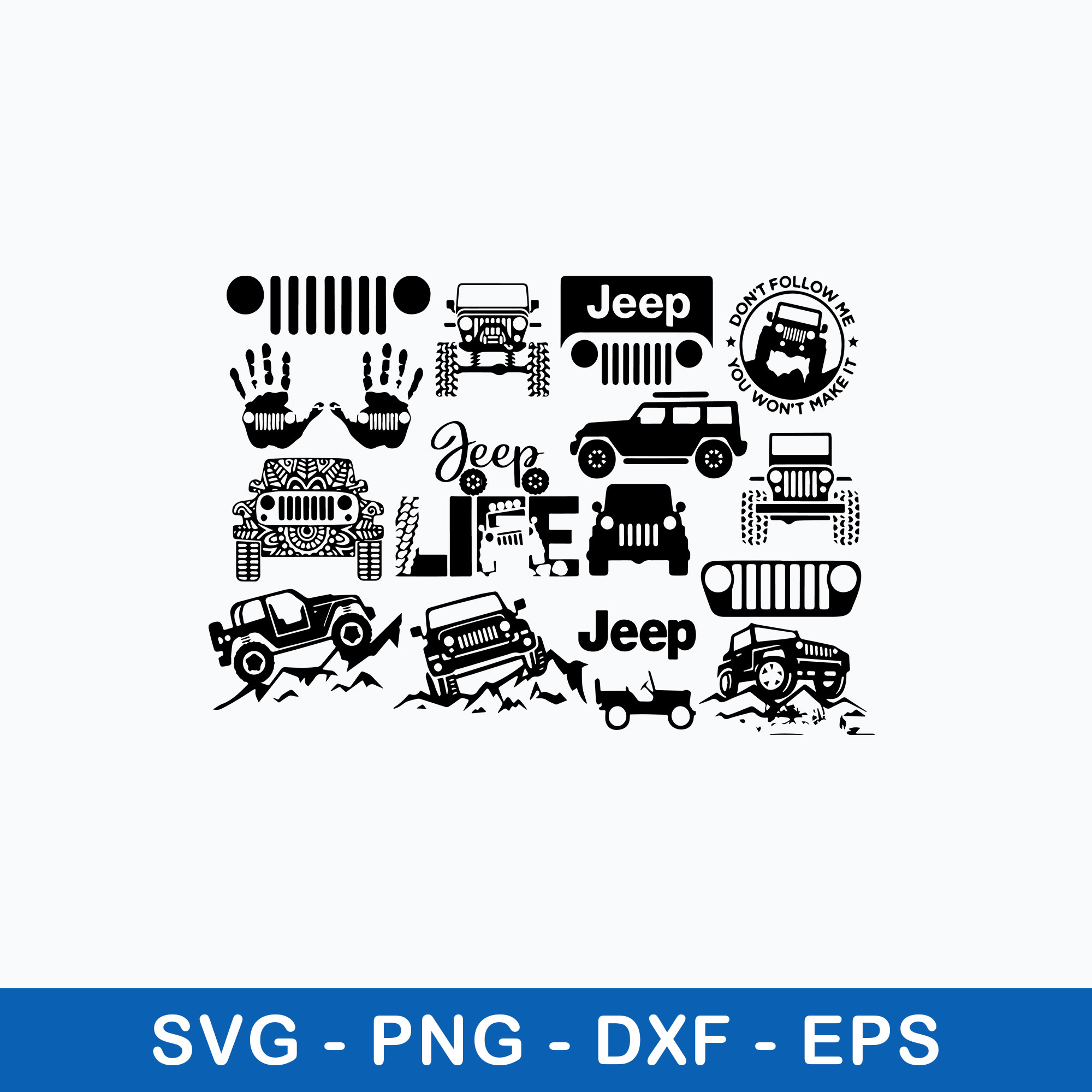 Jeep Bundle Svg, Jepp Svg, Car svg, Png Dxf Eps File | Inspire Uplift