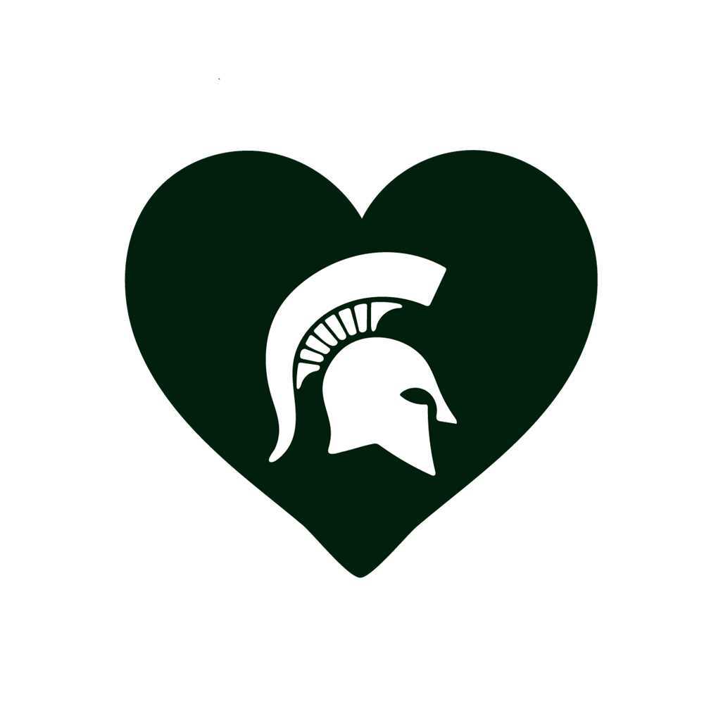 Michigan State Spartan Strong Heart SVG Graphic Designs File | Inspire ...