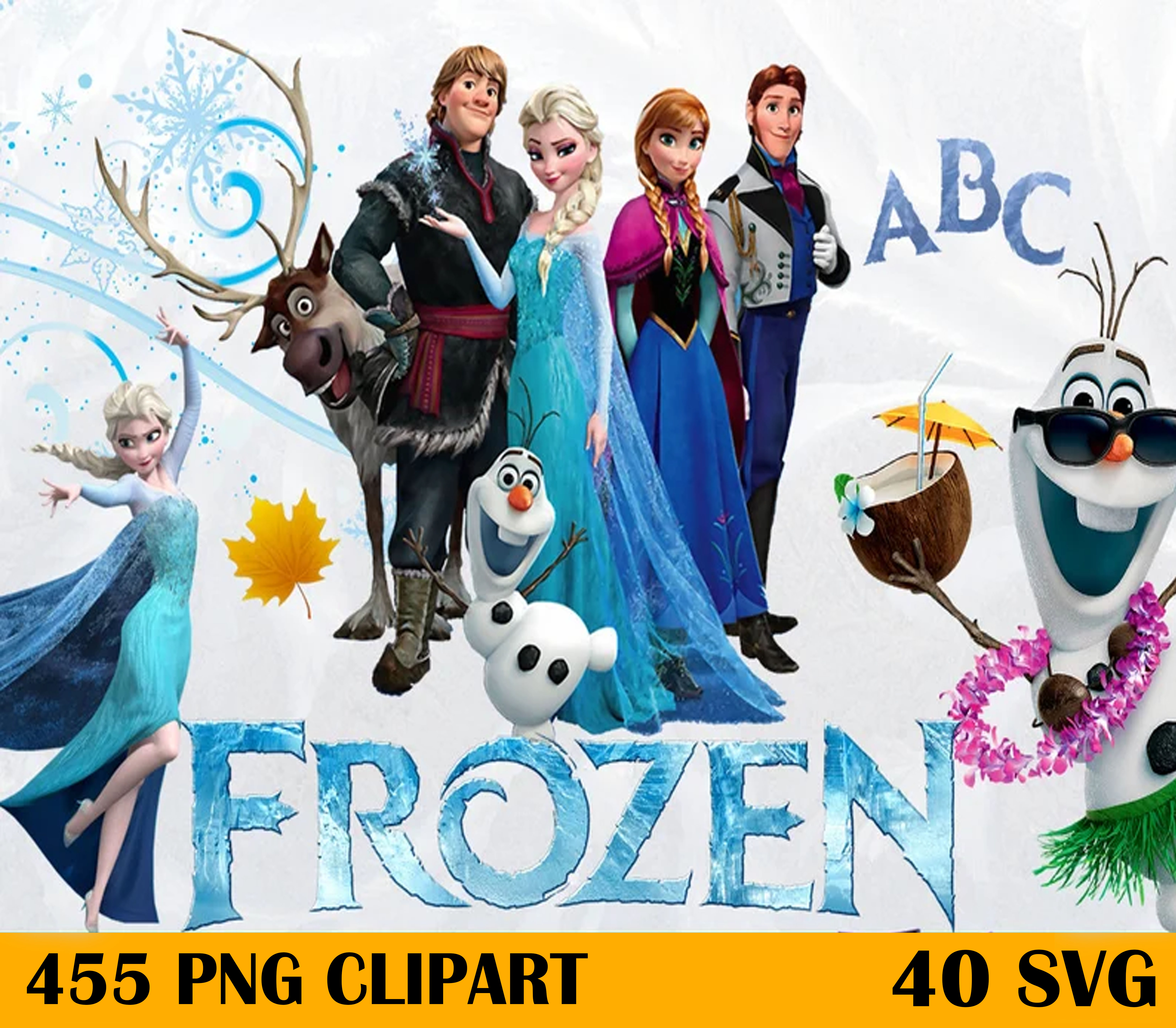455 Froze Png ,Clipart Frozen SVG Digital Download Elsa Olaf | Inspire Uplift