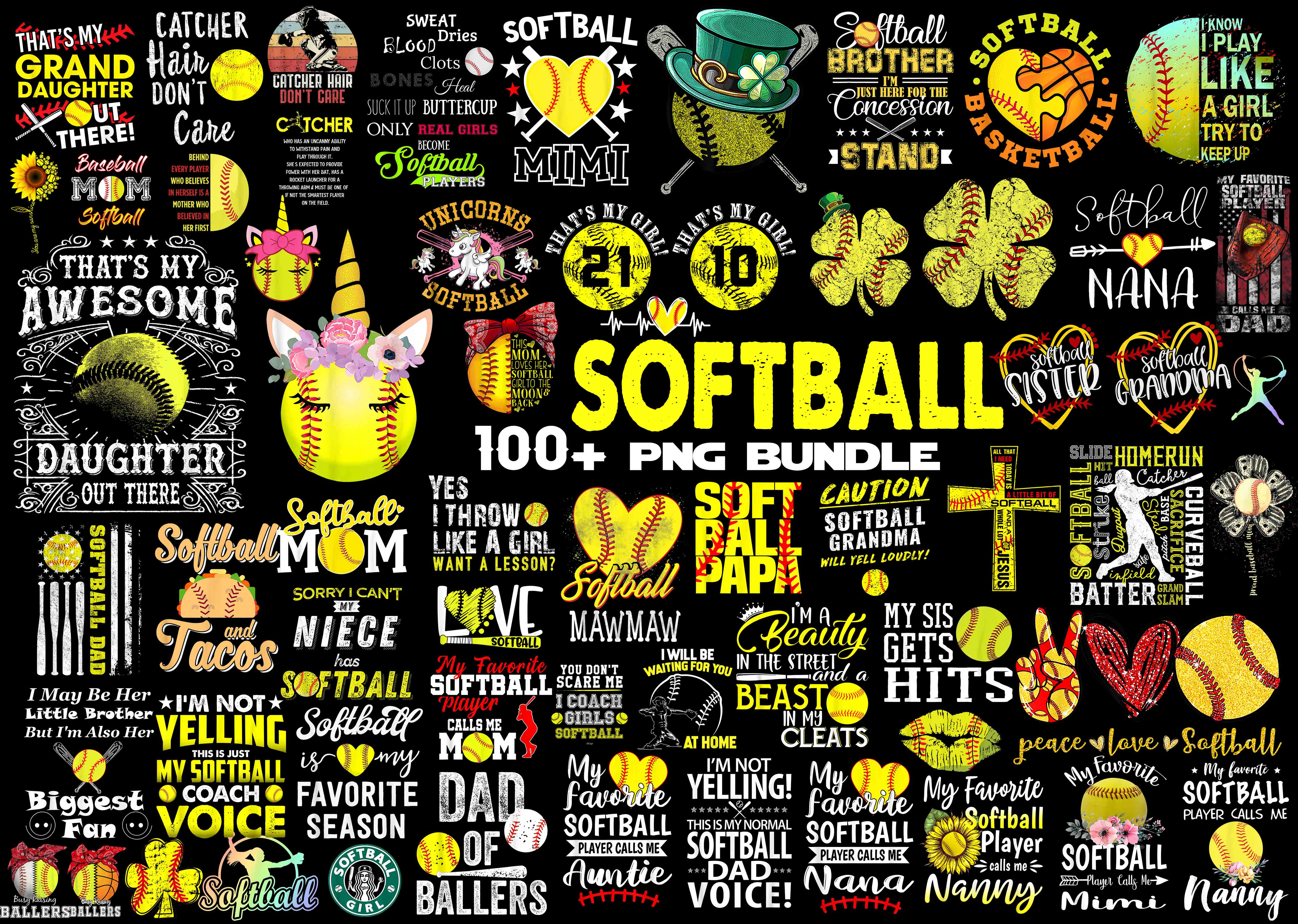 Softball Png Sublimation Design Bundle, Western Softball Dig | Inspire ...