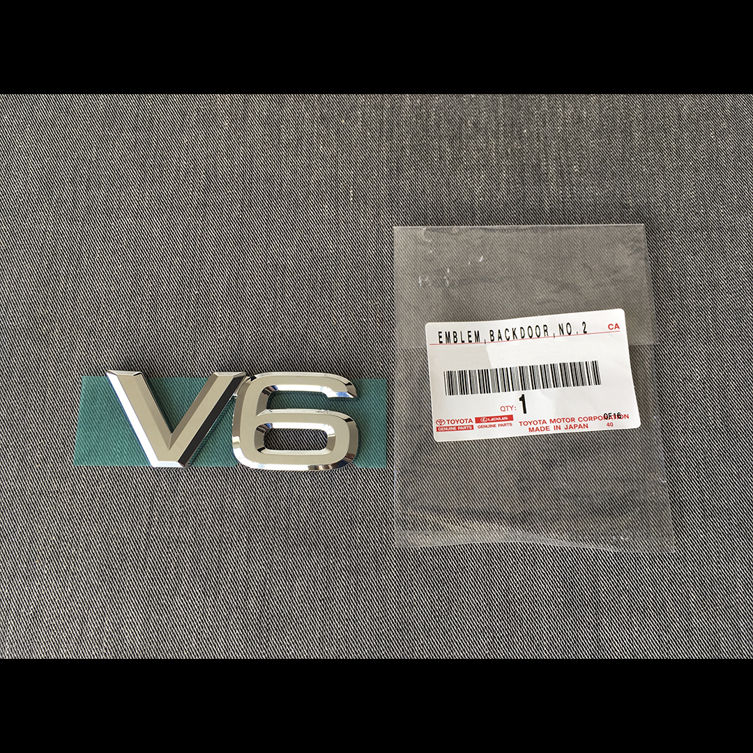 Toyota V6 Chrome Rear Emblem Badge for Land Cruiser 70 - Inspire Uplift