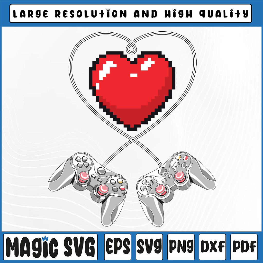 Valentine's Day Video Game Controller Heart Gamer Svg, Funny - Inspire ...