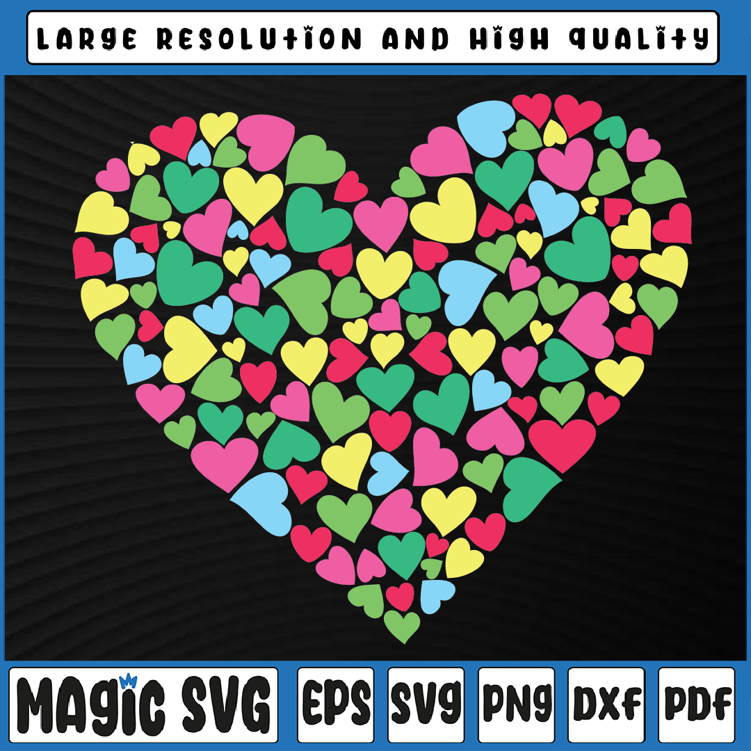 Hearts Valentines Day Svg, Valentines Day Png, Love Svg Cut | Inspire ...
