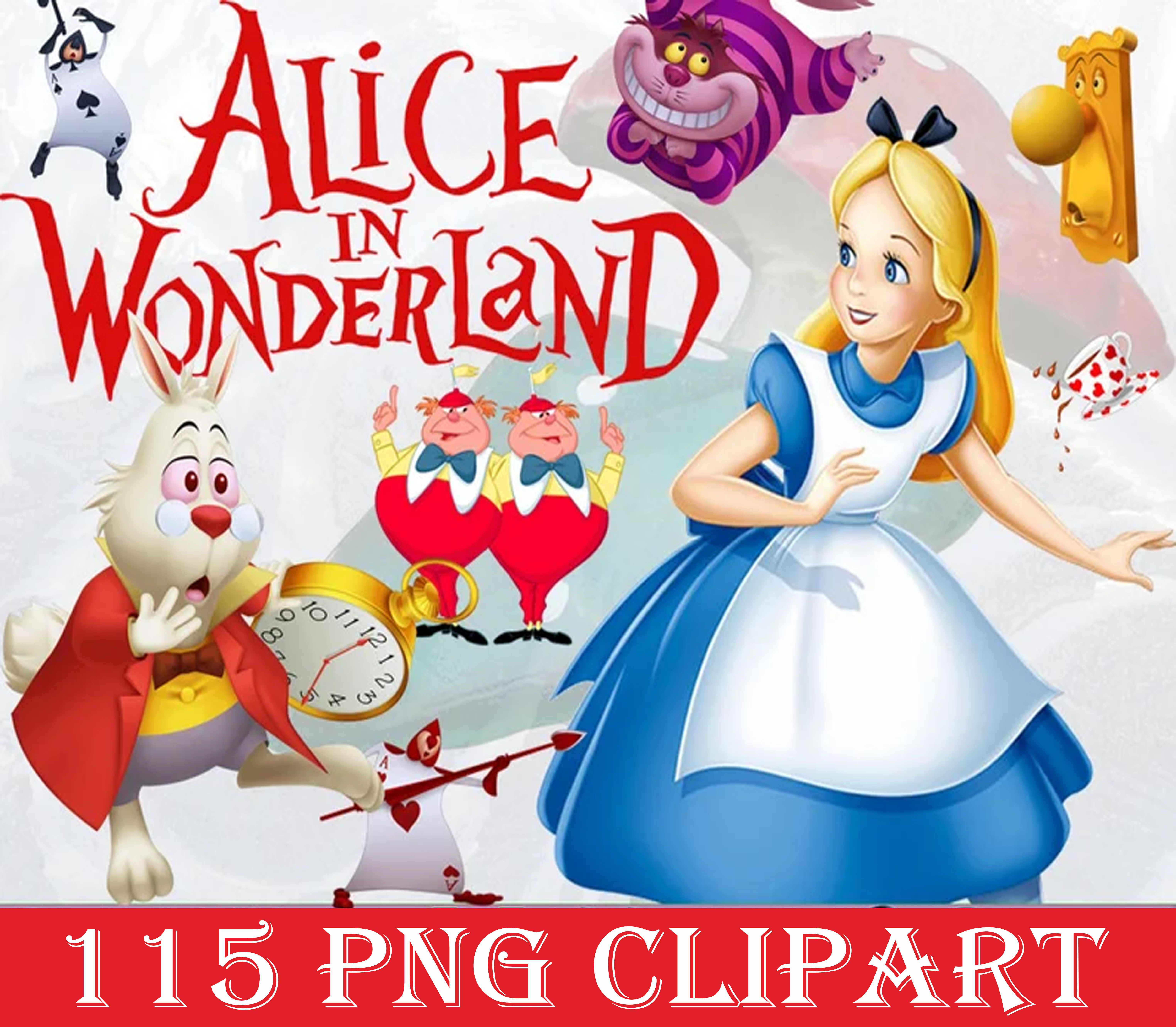 115 Alice in Wonderland Clipart PNG, Alice Digital Download | Inspire ...