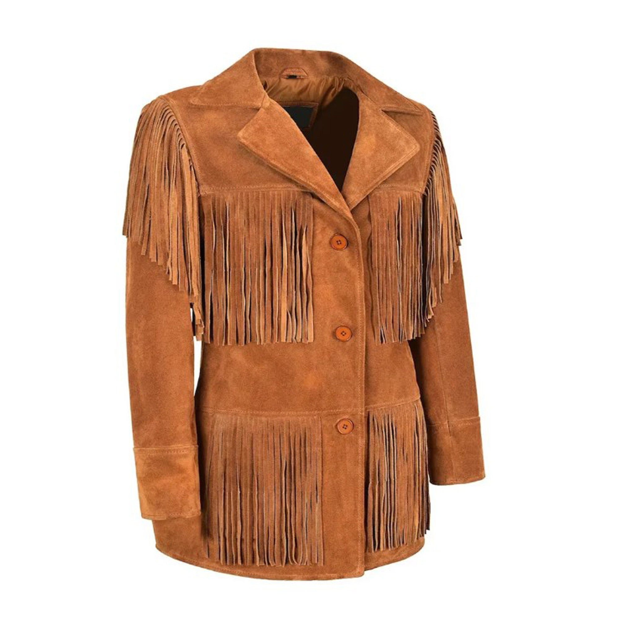 Women Western Suede Leather Wear Fringe Coat Jacket | Inspire Uplift