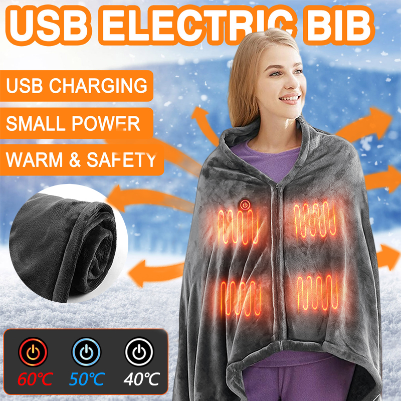 Winter Flannel Heated Blanket Cold Protection Body Warmer Us - Inspire ...