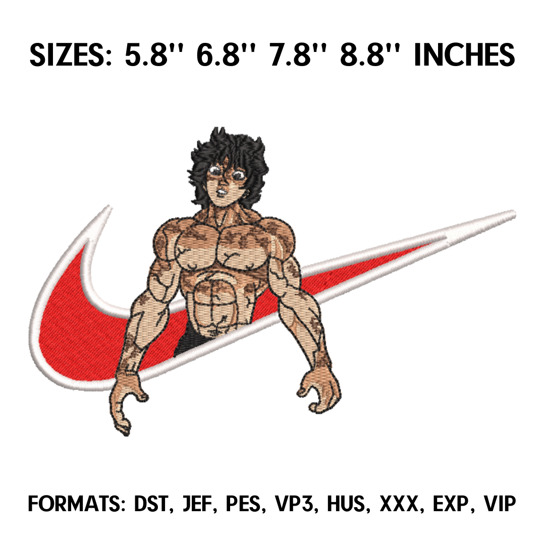 Hanma Baki Embroidery Design File/ Baki Hanma Anime Embroide | Inspire ...