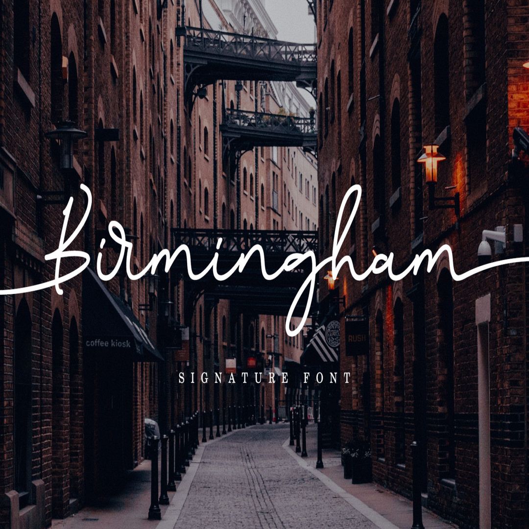 Birmingham Signature Trending Fonts - Digital Font | Inspire Uplift
