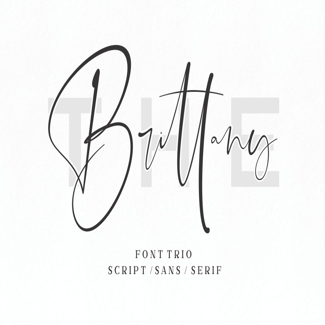 The Brittany / Font Trio Trending Fonts - Digital Font | Inspire Uplift