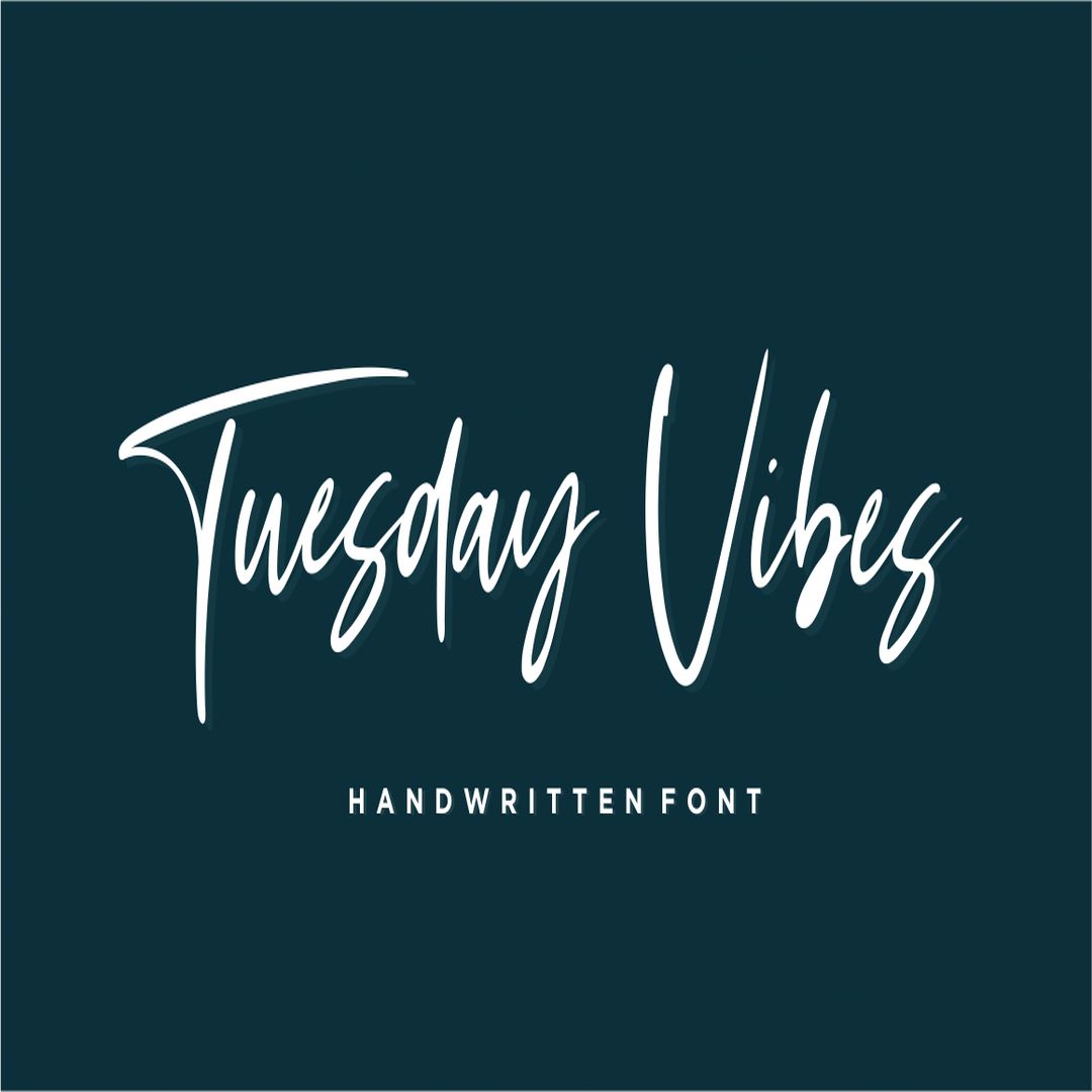 Tuesday Vibes – Handwritten Font Trending Fonts - Digital Fo | Inspire ...