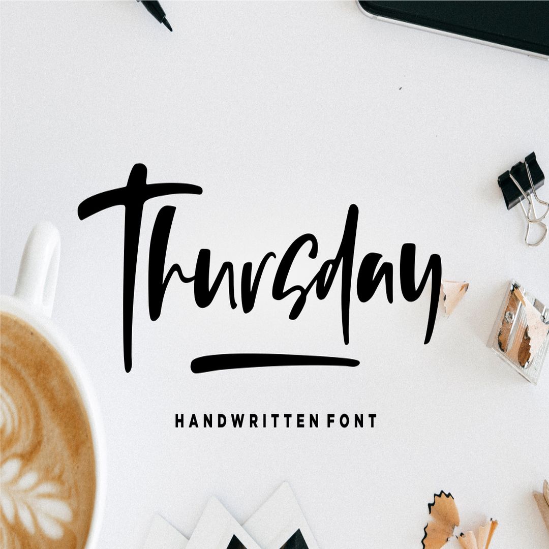 Thursday Vibes – Handwritten Font Trending Fonts - Digital F | Inspire ...